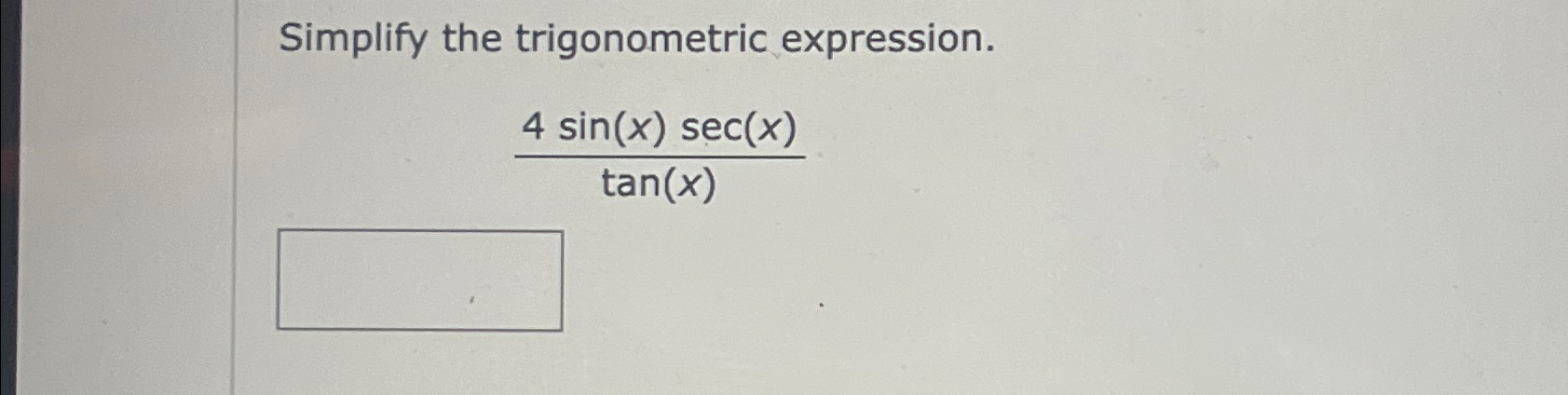 Solved Simplify the trigonometric | Chegg.com