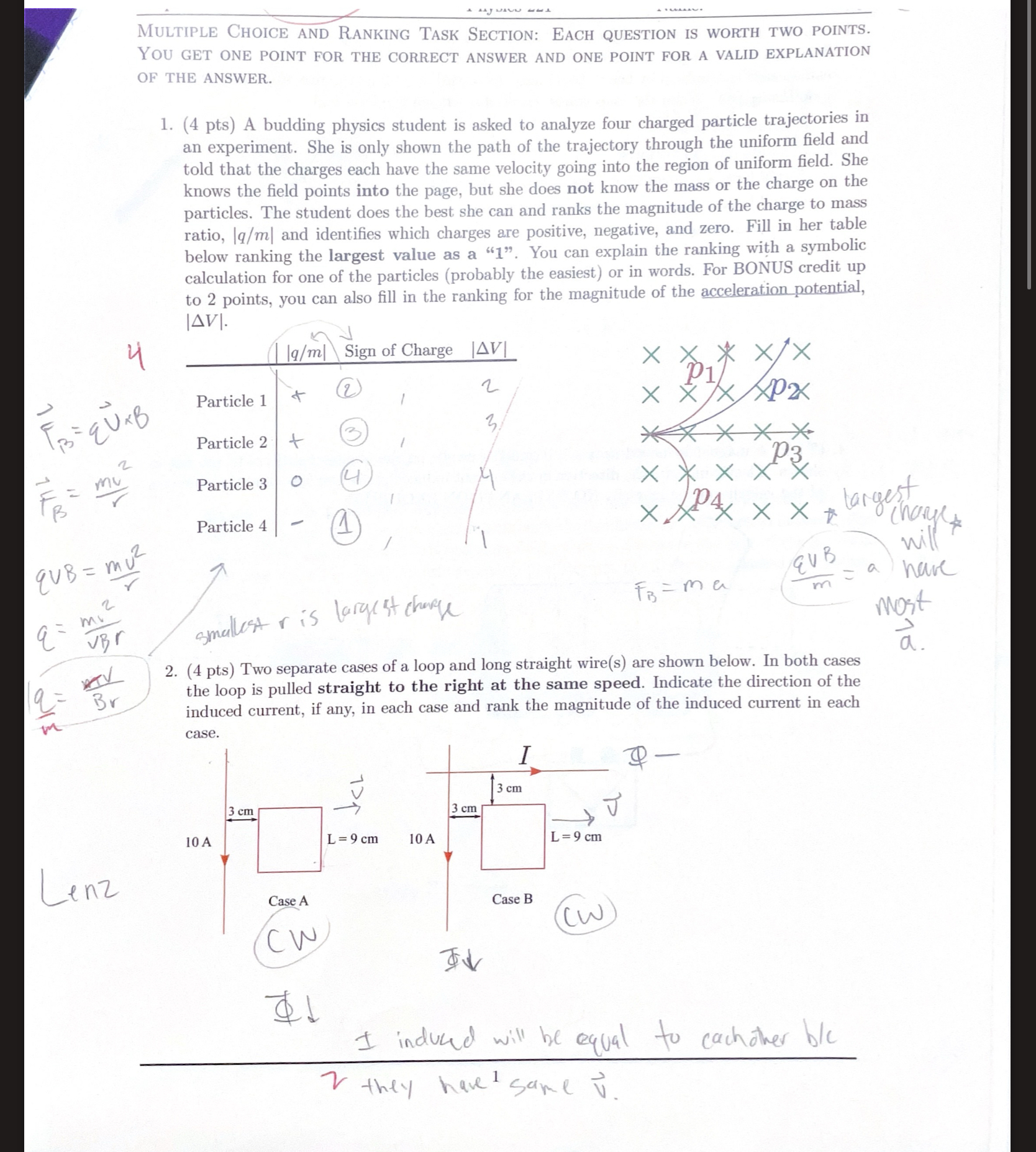 Solved Multiple Choice and Ranking Task Section: Each | Chegg.com