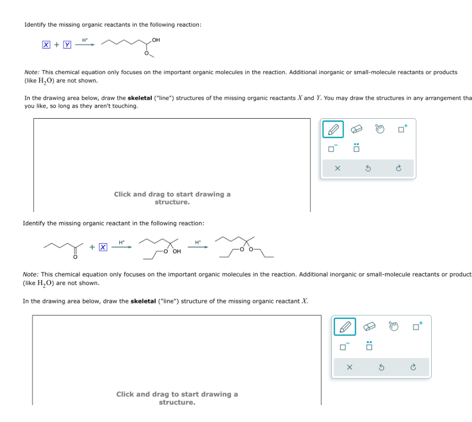 Solved Identify the missing organic reactants in the | Chegg.com