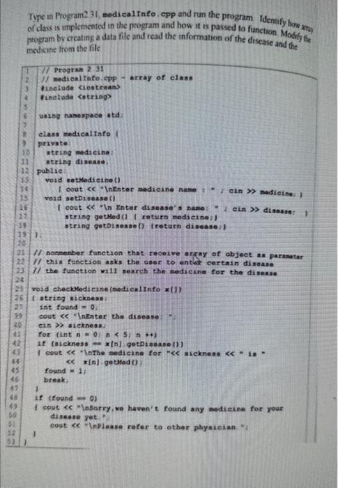 Solved Type in Program2 31, nedi caltnfo, opp and run the | Chegg.com