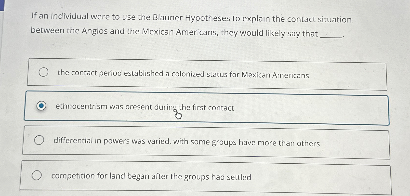 Solved If an individual were to use the Blauner Hypotheses | Chegg.com