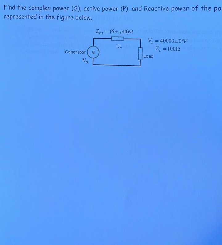 Find the complex power (S), ﻿active power (P), ﻿and | Chegg.com