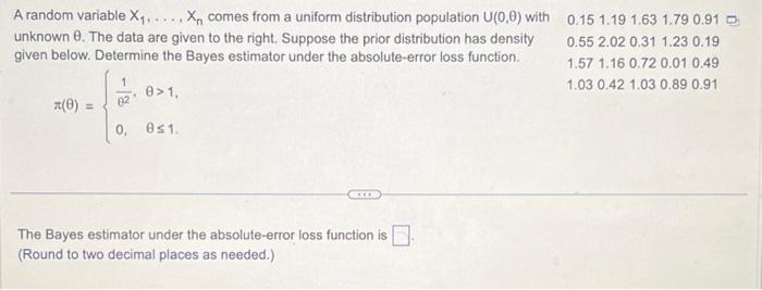 Solved A random variable X1,…,Xn comes from a uniform | Chegg.com