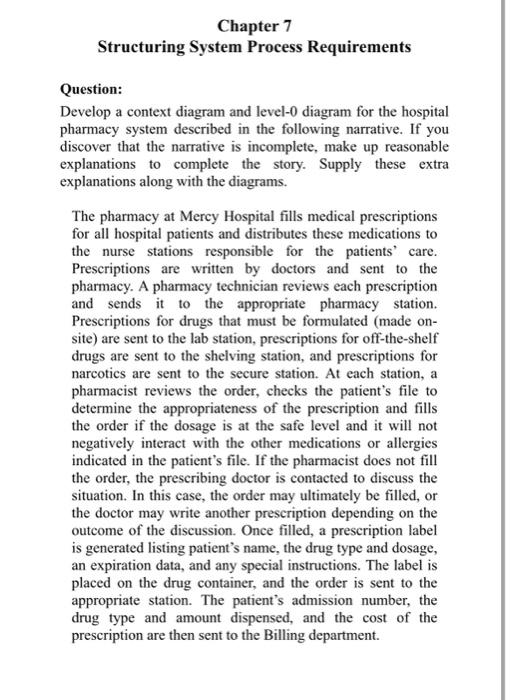 Solved Structuring System Process Requirements Question: | Chegg.com