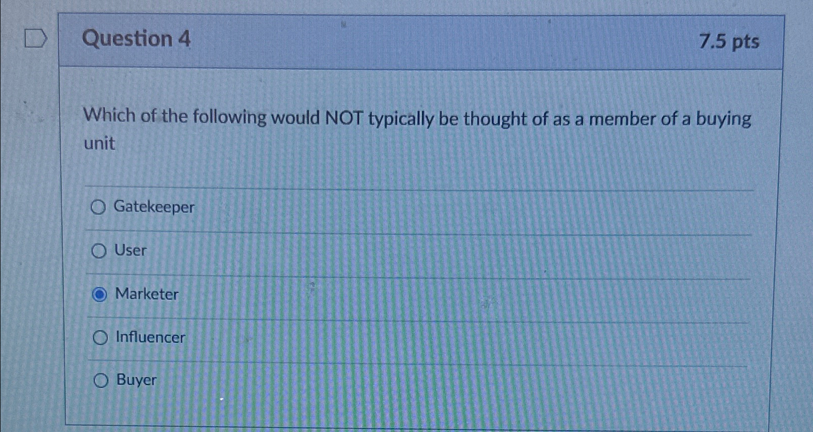 Solved Question 47.5ptsWhich of the following would NOT | Chegg.com