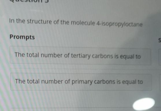 Solved In the structure of the molecule 4-isopropyloctane | Chegg.com