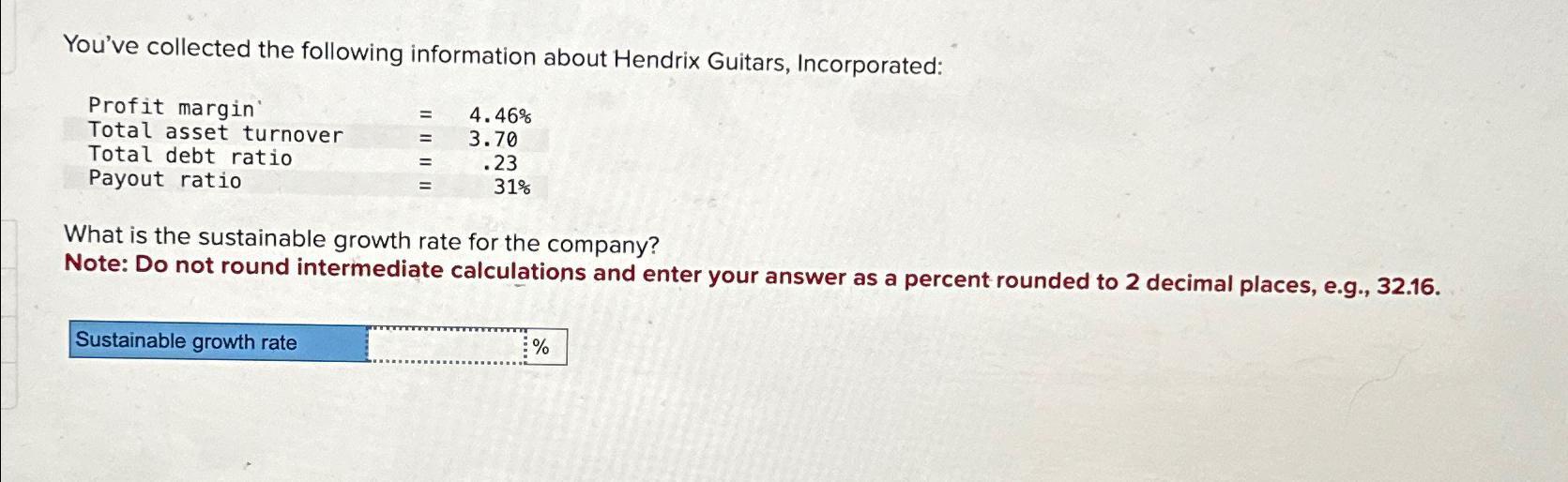 Solved You've collected the following information about | Chegg.com