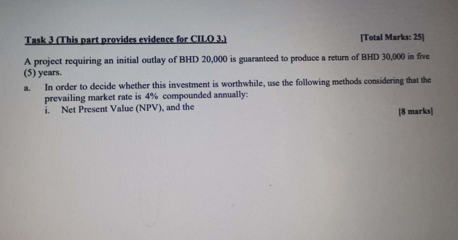 Solved Task 3 (This part provides evidence for CILO 3.) | Chegg.com