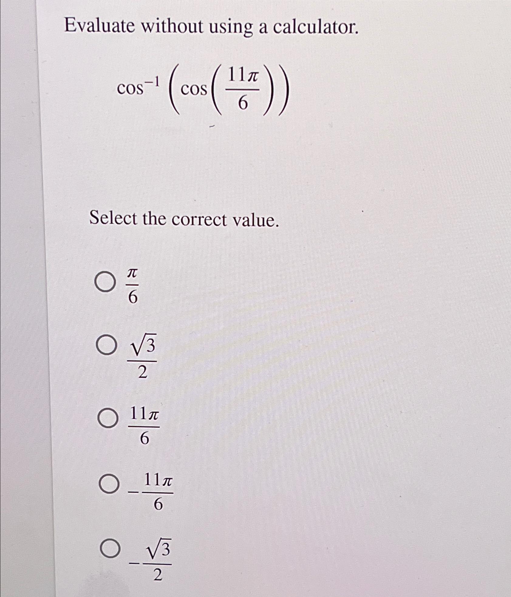 Solved Evaluate without using a | Chegg.com