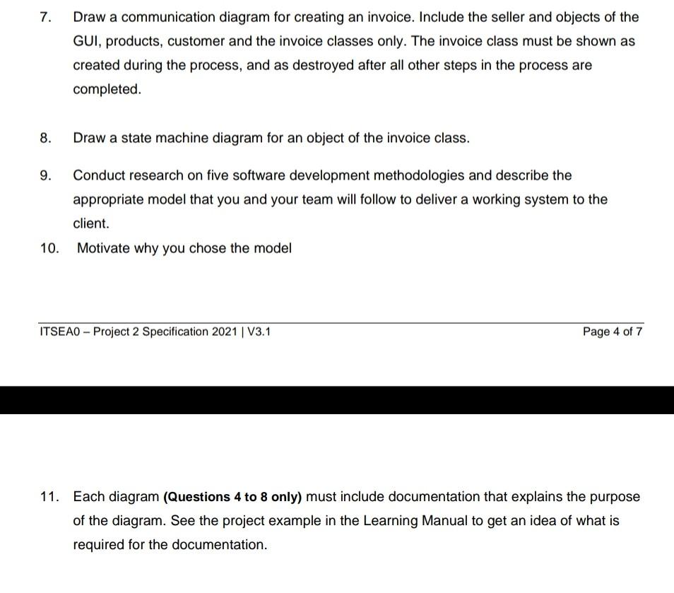Solved 7. Draw a communication diagram for creating an | Chegg.com