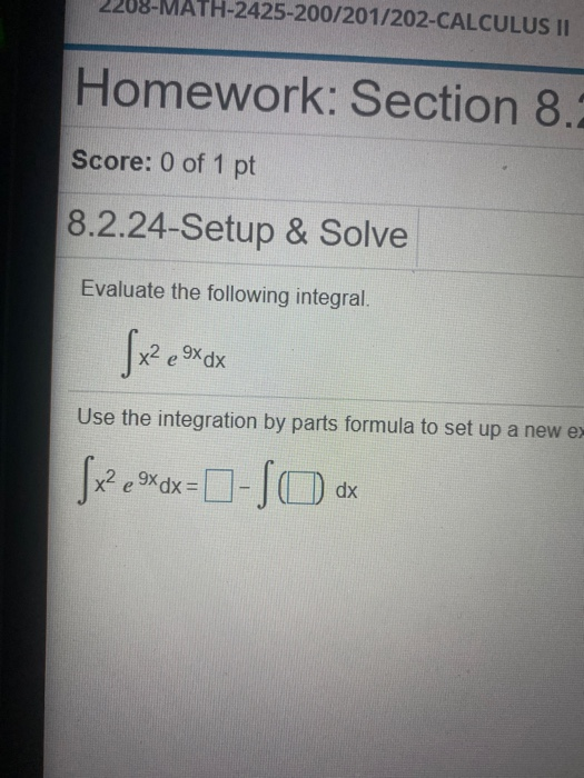 Solved MATH-2425-200/201/202-CALCULUS II Homework: Section | Chegg.com