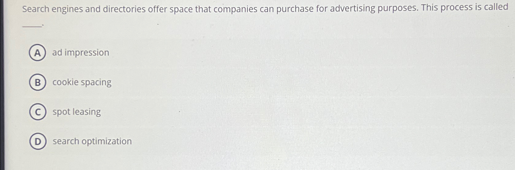 Solved Search engines and directories offer space that | Chegg.com