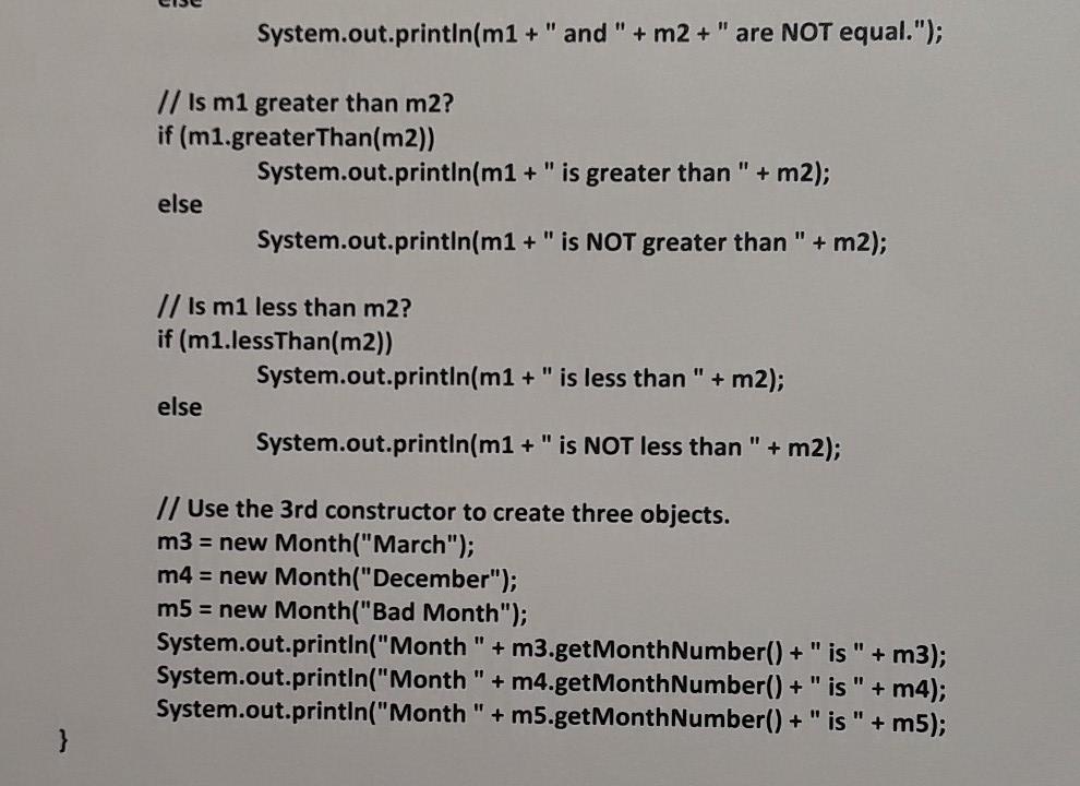 Solved Module 3 Month.java Project Topics: Classes and | Chegg.com