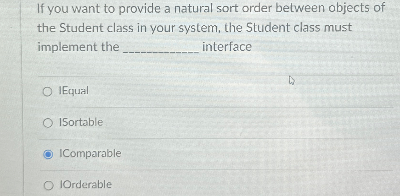 Solved If you want to provide a natural sort order between | Chegg.com
