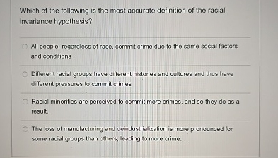 Solved Which of the following is the most accurate | Chegg.com