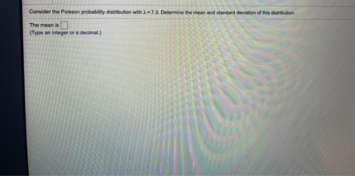 Solved Consider the Poisson probability distribution with 2 | Chegg.com