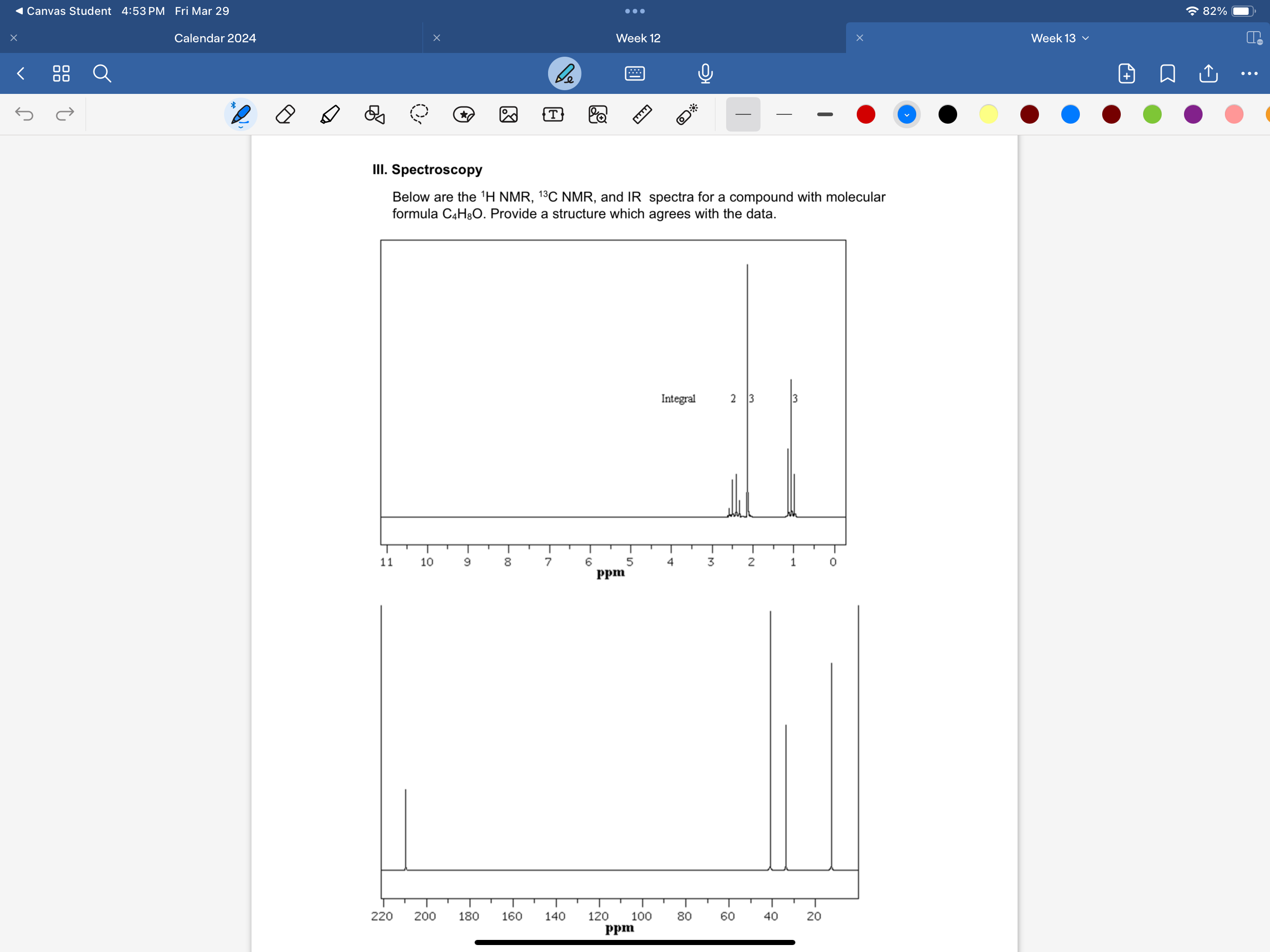 Solved III. SpectroscopyBelow are the ?1H ﻿NMR, ?13C ﻿NMR, | Chegg.com