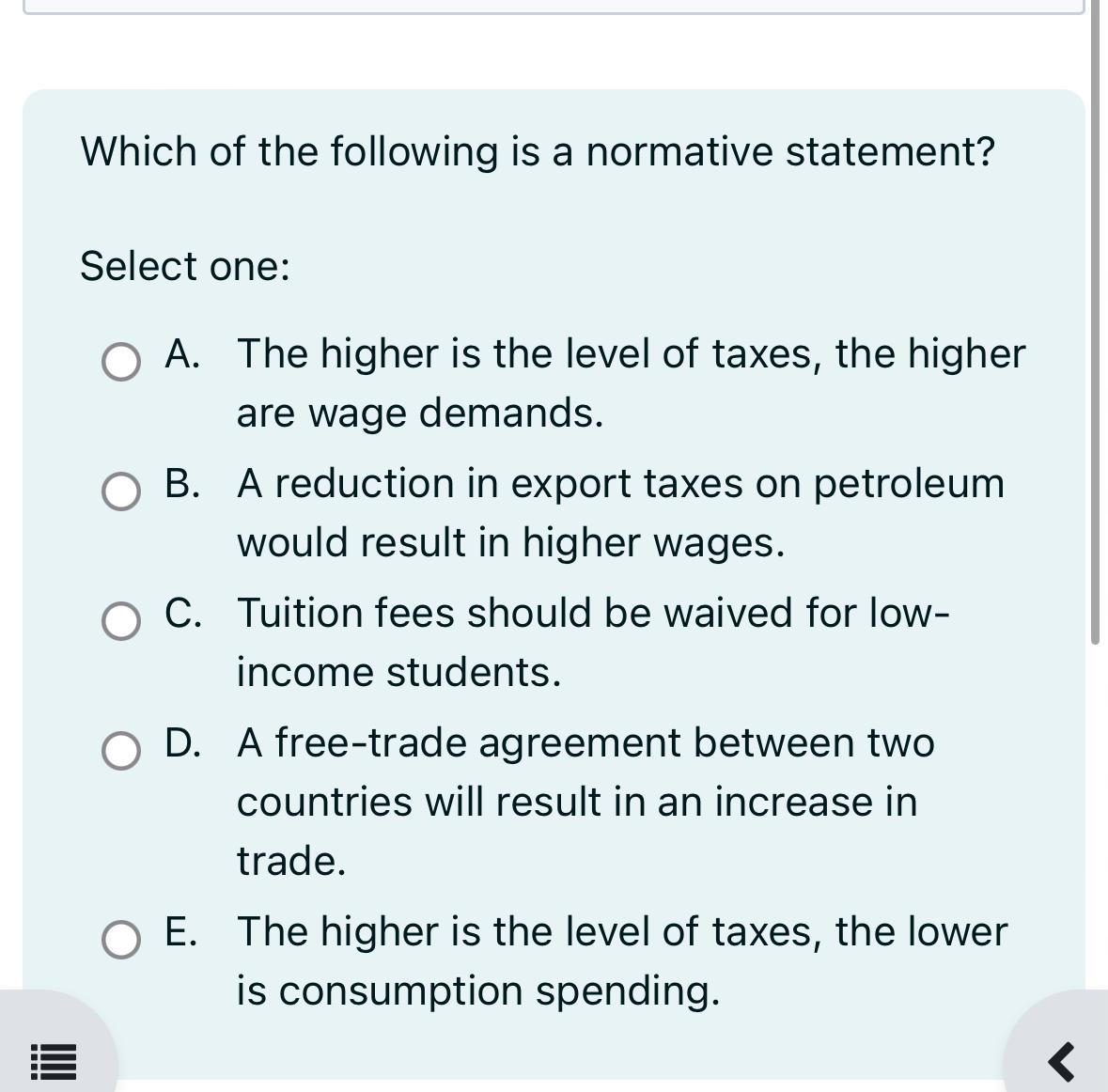 Solved Which of the following is a normative | Chegg.com