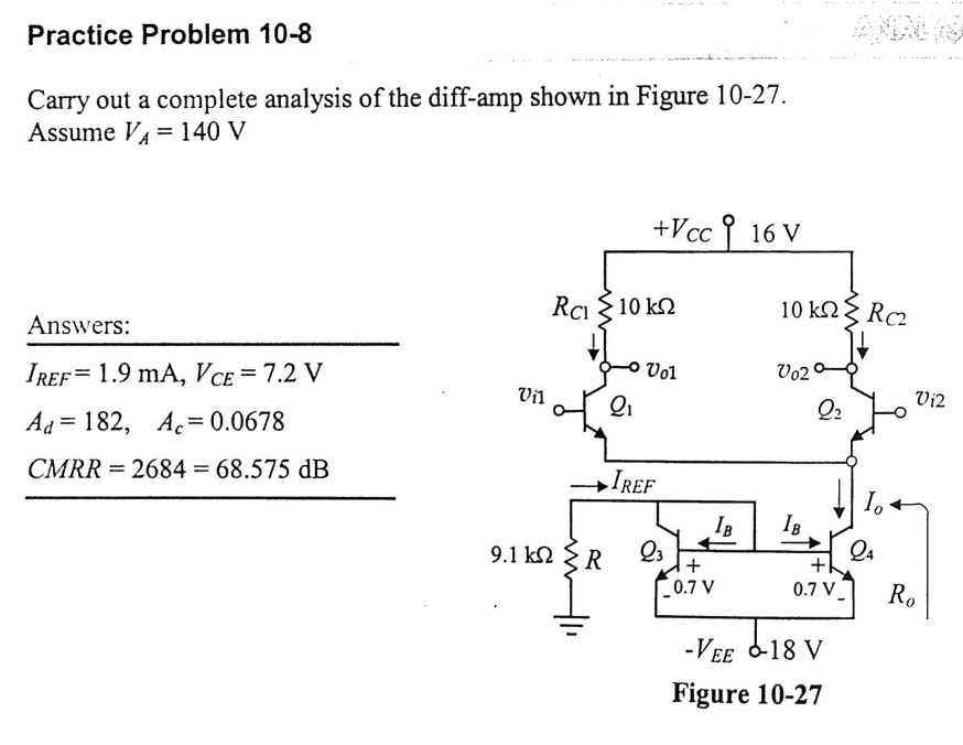 Practice Problem 10-8 ﻿Carry out a complete analysis | Chegg.com