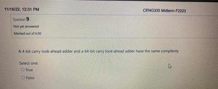 Solved A 4 Bit Carry Look Ahead Adder And A 64 Bit Carry