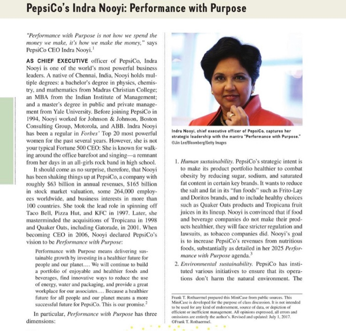 Solved How do you categorize the "Performance with Purpose" | Chegg.com