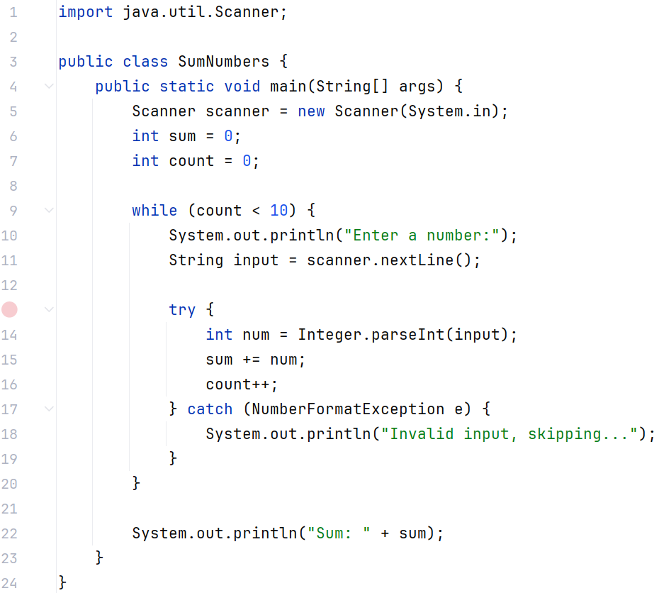 Solved What is the value of sum after the user enters "12", | Chegg.com