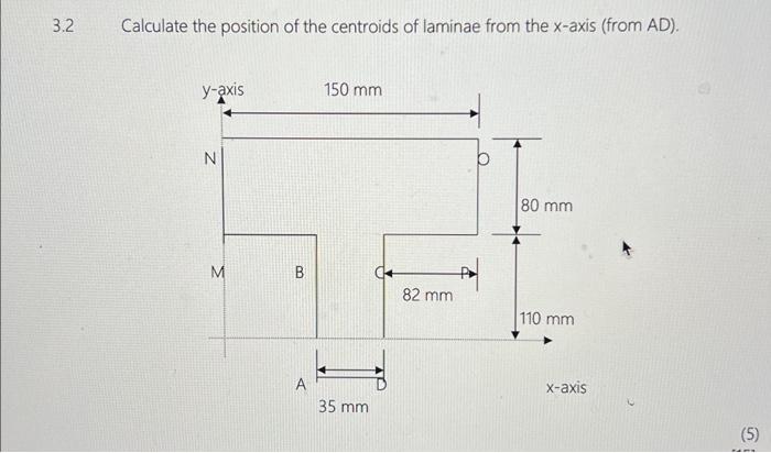 Solved .2 Calculate the position of the centroids of laminae | Chegg.com