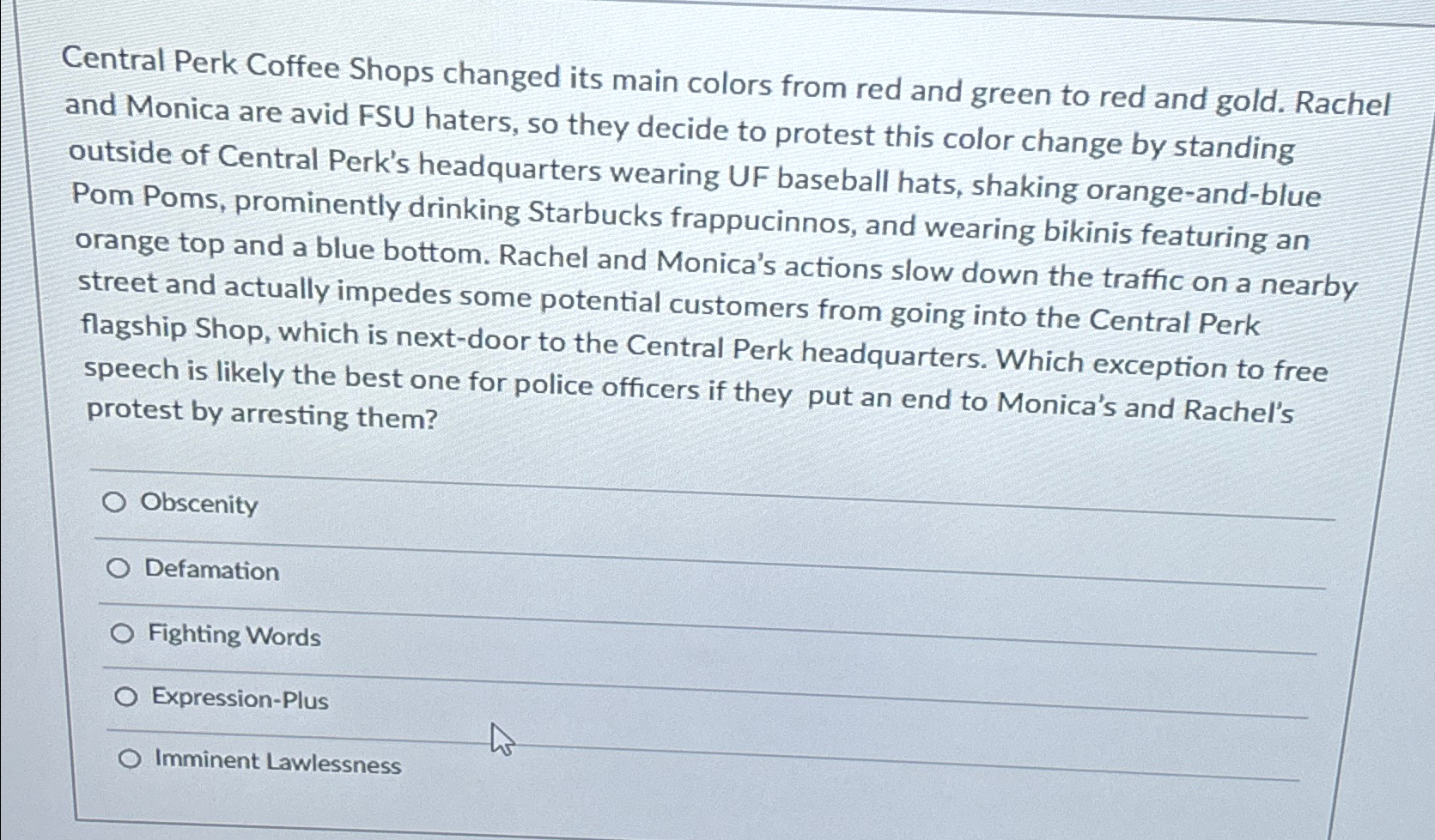 Solved Central Perk Coffee Shops changed its main colors | Chegg.com