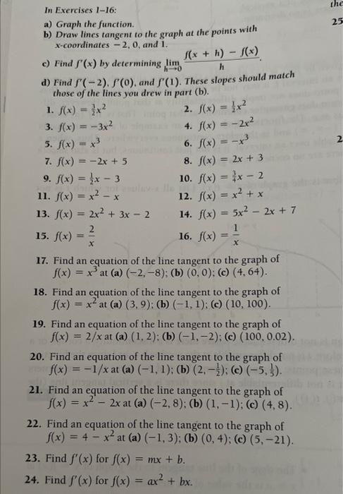 Solved In Exercises 1-16: a) Graph the function. b) Draw | Chegg.com