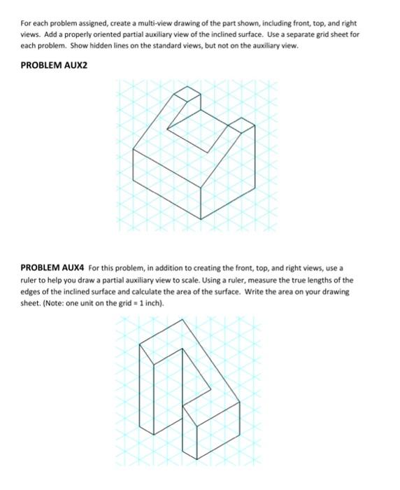 For each problem assigned, create a multi-view | Chegg.com