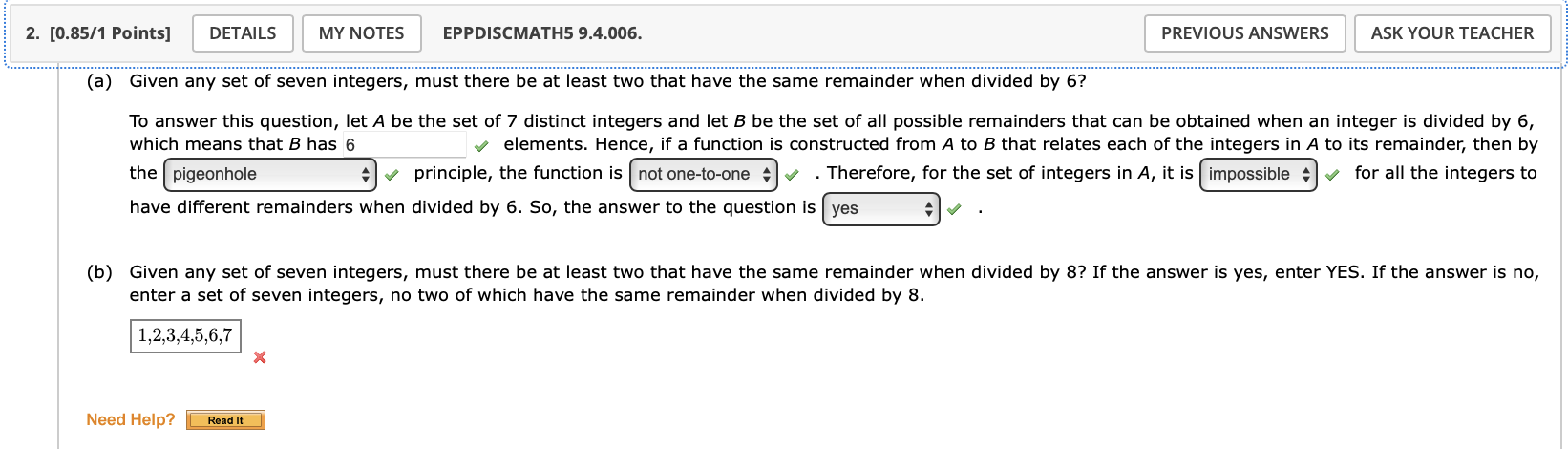 Solved 2. [0.85/1 ﻿Points] ﻿EPPDISCMATH5 9.4.006. (a) ﻿Given | Chegg.com