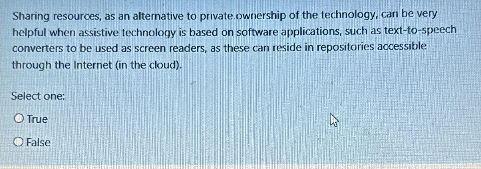 Solved Sharing resources, as an alternative to | Chegg.com
