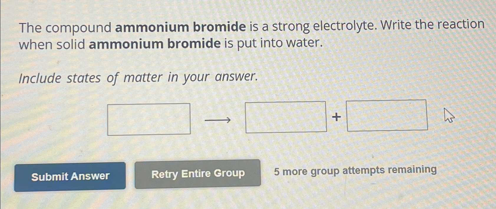 Solved The compound ammonium bromide is a strong | Chegg.com