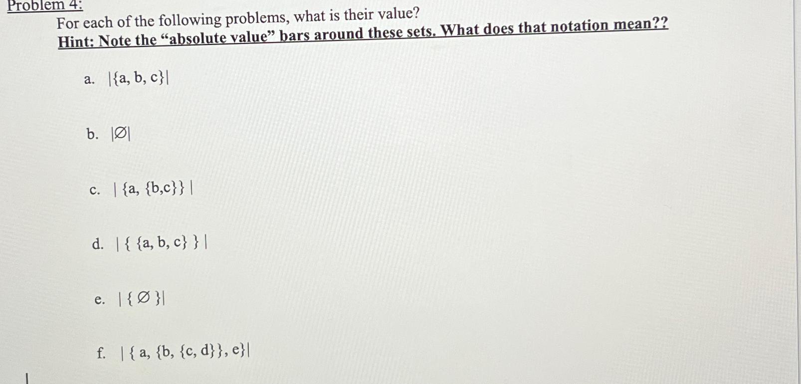 Solved Problem 4:For each of the following problems, what is | Chegg.com