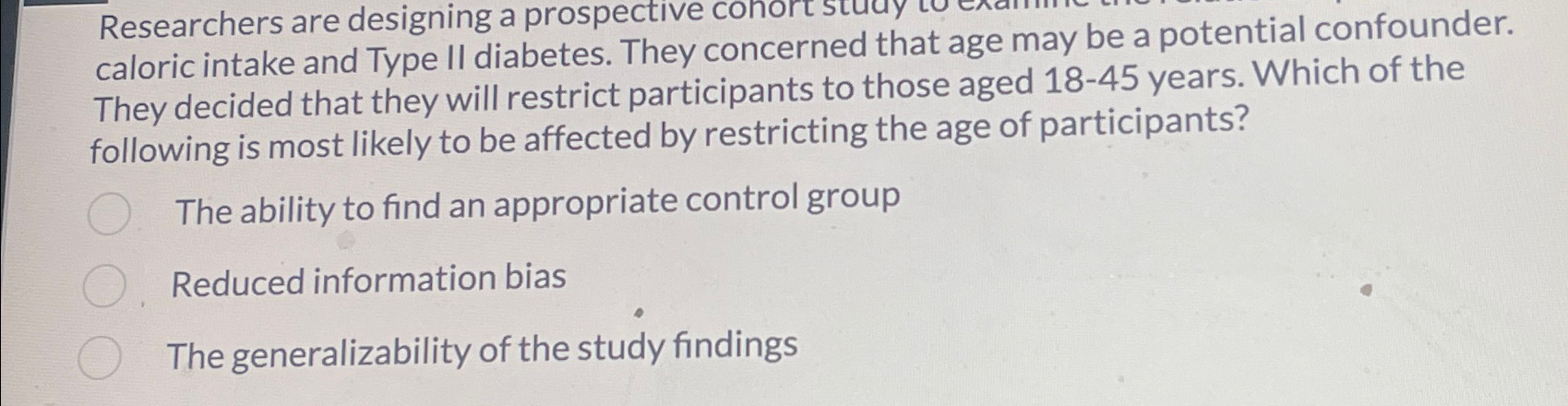 Solved Researchers are designing a prospective co caloric | Chegg.com