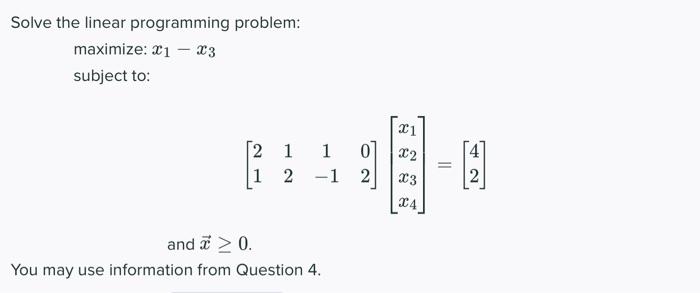 Solved Solve the linear programming problem: maximize: x1−x3 | Chegg.com