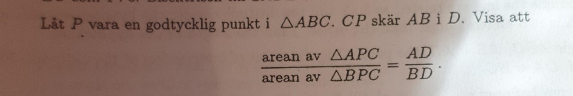 Solved Let P be an arbitrary point in triangle ABC. CP | Chegg.com