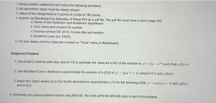 Solved 1. Read problem statement and solve the following | Chegg.com
