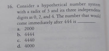 Solved Consider a hypothetical number system with a radix of | Chegg.com