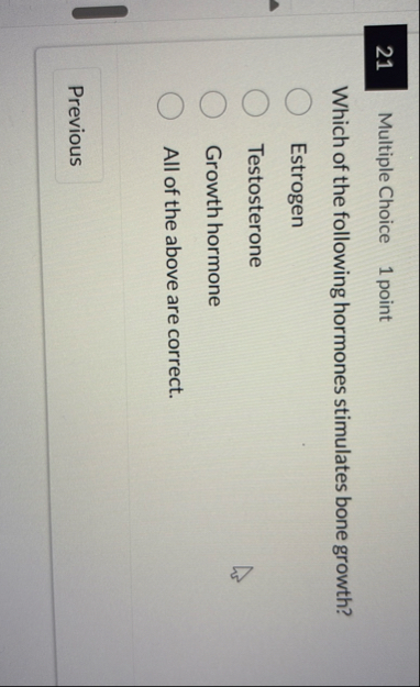 Solved 21Multiple Choice1 ﻿pointWhich of the following | Chegg.com