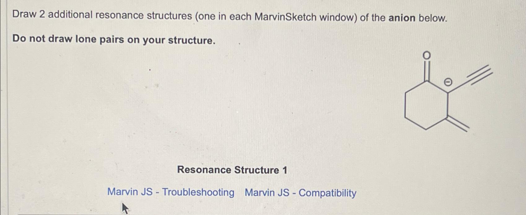 Solved Draw 2 ﻿additional resonance structures (one in each | Chegg.com