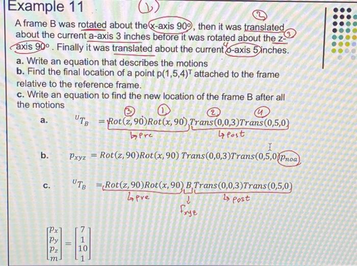 Solved A frame B was rotated about the x-axis 90∘, then it | Chegg.com