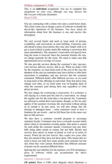 Solved Written Assignment 1: UMIL. This is an individual | Chegg.com