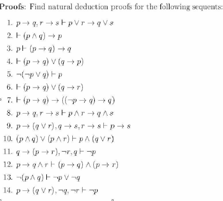 Solved Proofs: Find natural deduction proofs for the | Chegg.com