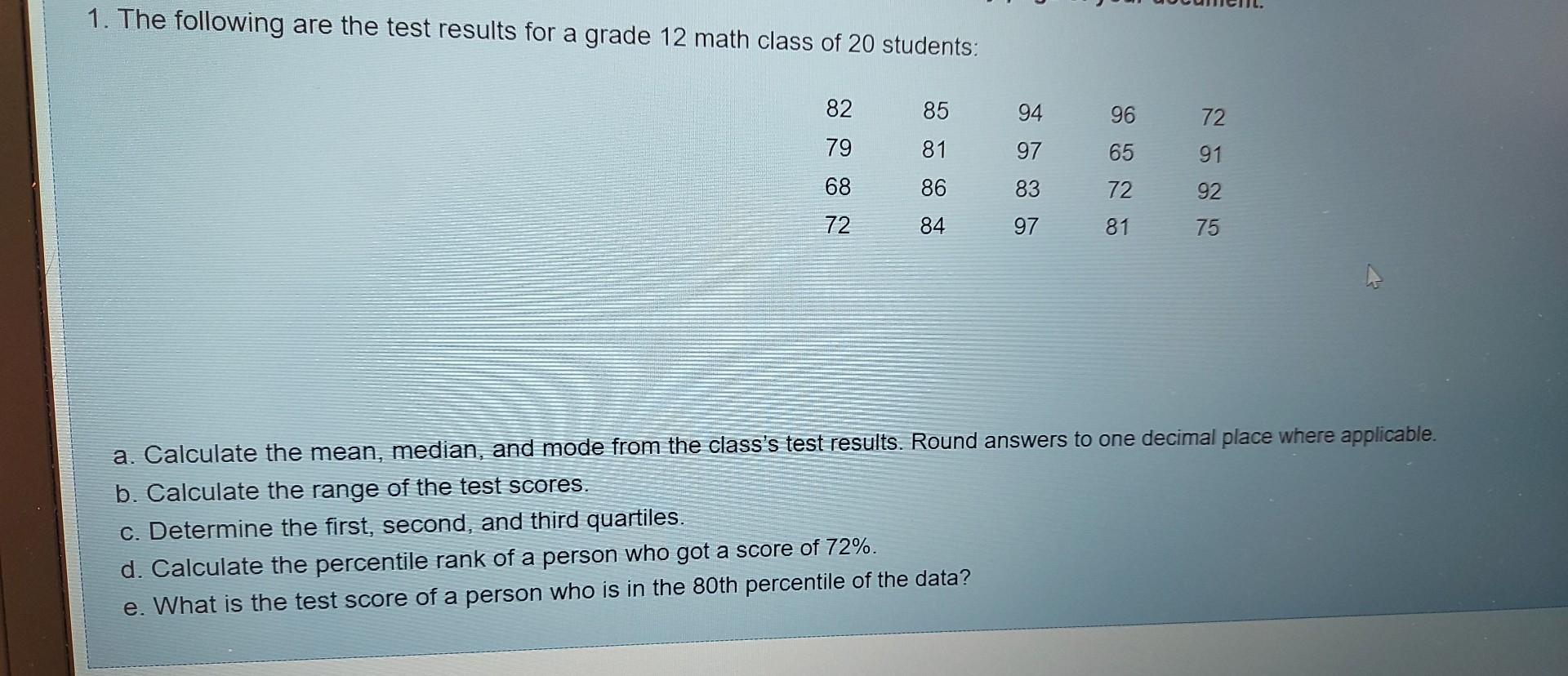 Solved 1 For Each Of The Following Questions Identify I