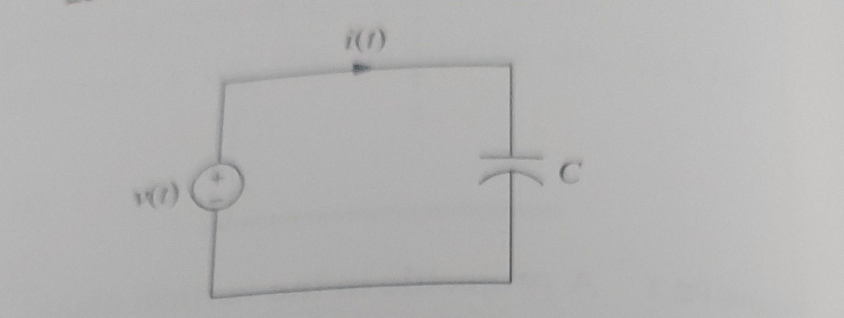 Solved -14. The current flowing through the capacitor shown | Chegg.com