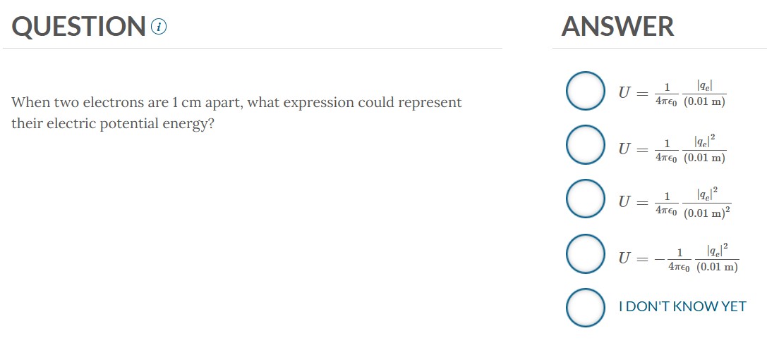 Solved QUESTION ?(® )When two electrons are 1 cm ﻿apart, | Chegg.com