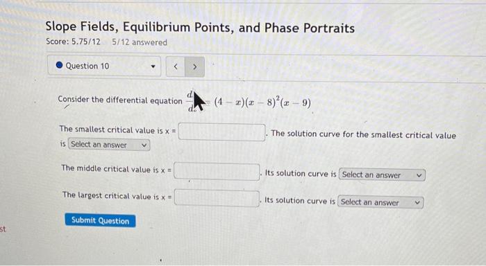 Solved Slope Fields, Equilibrium Points, and Phase Portraits | Chegg.com