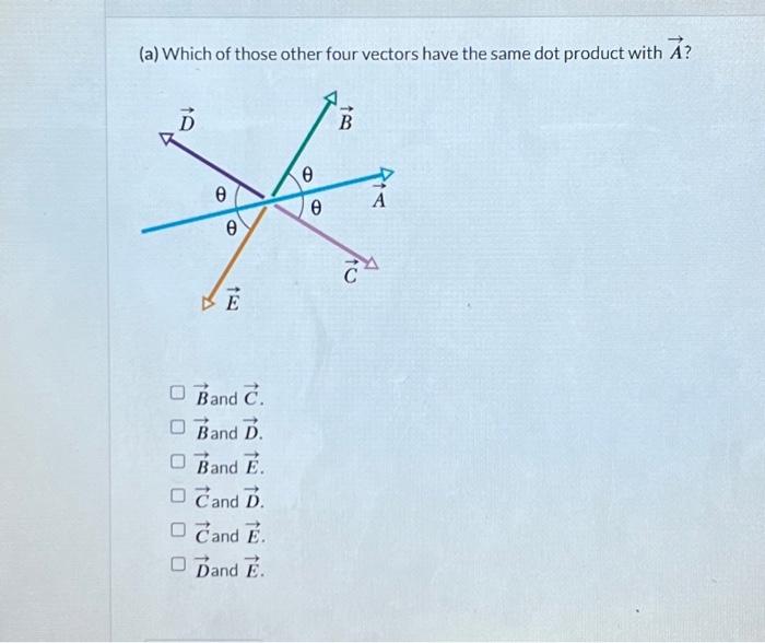 Solved (a) Which of those other four vectors have the same | Chegg.com