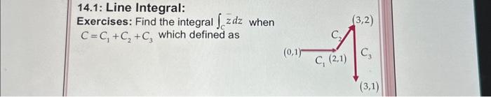 Solved 14.1: Line Integral: Exercises: Find the integral | Chegg.com